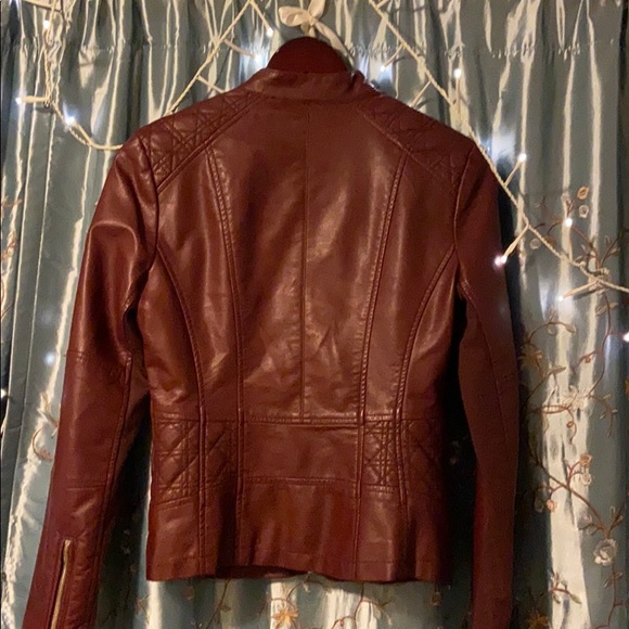 Black Rivet | Jackets & Coats | Stylish Red Faux Leather Jacket | Poshmark